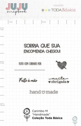 Carimbo Mini Juju Scrapbook Coleção Toda Básica Para Você