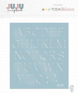 Carimbo XG Juju Scrapbook Coleção Toda Básica Alfabeto Lettering
