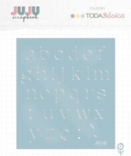 Carimbo XG Juju Scrapbook Coleção Toda Básica Alfabeto Lettering