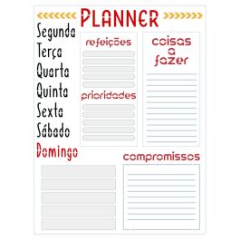 Stencil Litoarte Planner Semanal 17 x 21 cm STM-747